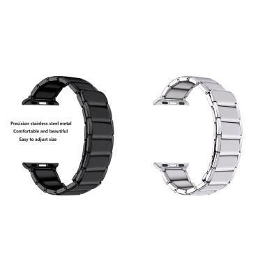 China Luxury Stainless Steel Band for Iwatch 1/2/3/4/5/6/7 Magnetic Replacement Watch Strap for sale