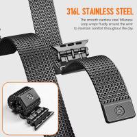 China Eraysun Luxury Magnetic Stainless Steel Milanese Watch Strap 42/44/45/49mm Ultra 2 I Watch Strap 10 9 8 for Apple Watch Band for sale