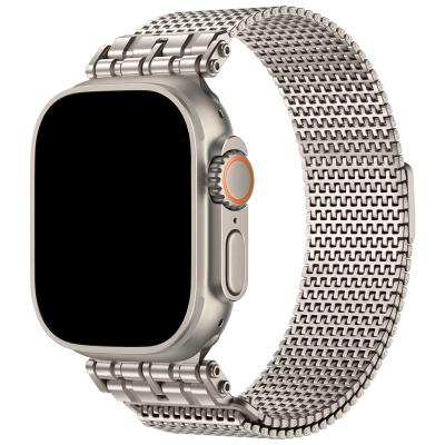 China Eraysun Luxury Magnetic Stainless Steel Milanese Watch Strap 42/44/45/49mm Ultra 2 I Watch Strap 10 9 8 for Apple Watch Band for sale
