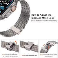 China Eraysun Milanese Loop Watch Strap Ultra 3 2 42/44/45/49mm Stainless Steel Mesh Metal Iwatch11 9 8 for Apple Watch Bands for sale