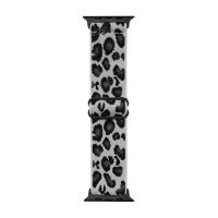 China Luxury Leopard Nylon Elastic Loop Strap for Apple Watch Series 11 10 9 Replacement Wristband Adjustable for Apple Watch Straps for sale