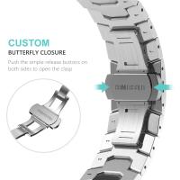 China Eraysun Titanium Watch Band Adjustable Breathable Waterproof Metal I Watch Series 8/9/10 Ultra 2 for Apple Watch Strap for sale