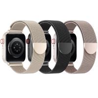 China Solid Stainless Steel Watch Band for Apple Watch Ultra 3 2 Series 11 10 9 SE 3 2 42mm 46mm 49mm Milanese Loop Mesh Metal Strap for sale