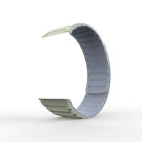 China Luxury Strong Magnetic Silicone Two Color Rubber I Watch Bands 7/8/9/10 Ultra 3 2 42/44/45/46/49mm for Apple Watch Strap for sale