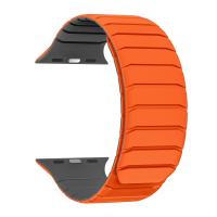 China Eraysun Magnetic Loop Silicone Strap Dual Color Custom Rubber Replaceable Ultra 2 Sport I Watch 10 9 8 7 for Apple Watch Bands for sale
