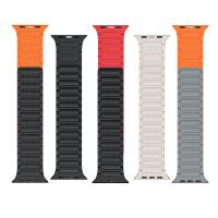 China Eraysun Comfortable Rubber Silicone Strong Silicone Magnetic Band Luxury I Watch 8/9 Ultra 2 Smart Watch Strap for sale