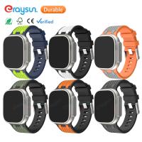 China Luxury for Apple Watch Band Series 11 10 9 8 44mm 45mm 49mm Ultra 2 3 Custom Designer Double Color Silicone Sport Wrist Bands for sale