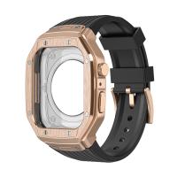 China Eraysun Premium for Apple Watch Strap Series 9 10 8 7 SE Adjustable 42mm 44mm 45mm 49mm Ultra 1 2 Metal Case Silicone Watch Band for sale