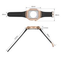 China Eraysun Premium for Apple Watch Strap Series 9 10 8 7 SE Adjustable 42mm 44mm 45mm 49mm Ultra 1 2 Metal Case Silicone Watch Band for sale