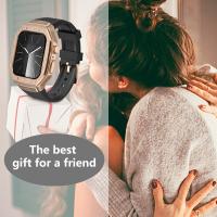 China Eraysun Premium for Apple Watch Strap Series 9 10 8 7 SE Adjustable 42mm 44mm 45mm 49mm Ultra 1 2 Metal Case Silicone Watch Band for sale