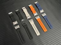 China For Apple Watch Band Luxury Ultra 2 49mm 46mm Rubber Soft Straps Series 10 9 8 7 6 5 4 SE 45mm 44mm Silicone Sports Watch Strap for sale