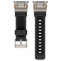 China For Apple Watch Band Luxury Ultra 2 49mm 46mm Rubber Soft Straps Series 10 9 8 7 6 5 4 SE 45mm 44mm Silicone Sports Watch Strap for sale