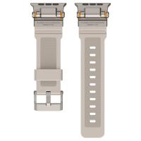 China For Apple Watch Band Luxury Ultra 2 49mm 46mm Rubber Soft Straps Series 10 9 8 7 6 5 4 SE 45mm 44mm Silicone Sports Watch Strap for sale