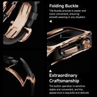 China Eraysun Stainless Steel Case Watch Band for Apple Watch Series 10 46mm Luxury Protector Fashion Silicone Modification Kit Strap for sale