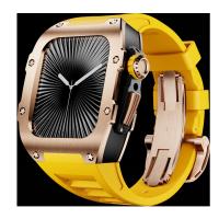 China Eraysun Stainless Steel Case Watch Band for Apple Watch Series 10 46mm Luxury Protector Fashion Silicone Modification Kit Strap for sale