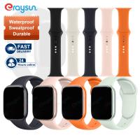 China Silicone Soft Band for Apple Watch 10 Strap 40/44/45/46/49mm Sport Watch Series 11/10/9/8/7/6/5 SE Ultra 2 FKM Watch Bands for sale