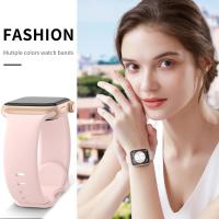 China New Silicone Sport for Apple Watch Ultra 3/2 Series 10 9 8 SE 3 IWatch 11 10 49mm 44mm 45mm 42mm Luxury Watch Bands for sale