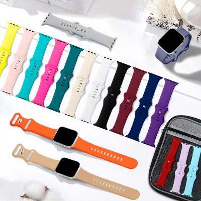 China New Silicone Sport for Apple Watch Ultra 3/2 Series 10 9 8 SE 3 IWatch 11 10 49mm 44mm 45mm 42mm Luxury Watch Bands for sale