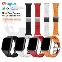 China Eraysun Rubber Bracelet for Apple Watch 10/9/8 Ultra 3/2/1 SE I Watch 11 Sport Adjustable Luxury Soft 42/44/45/49mm Watch Bands for sale