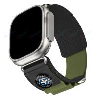 China Fashion for Apple Watch Strap Series 10 9 8 6 5 SE Nylon Loop 38mm 42mm 44mm 45mm Elastic Fabric Sport Men Smartwatch Band for sale