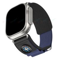 China Fashion for Apple Watch Strap Series 10 9 8 6 5 SE Nylon Loop 38mm 42mm 44mm 45mm Elastic Fabric Sport Men Smartwatch Band for sale