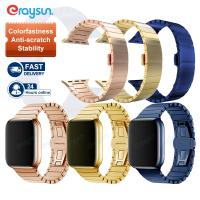 China Eraysun Stainless Steel Link for Apple Watch Band Series SE 7 8 9 10 Butterfly Ultra 1 2 49mm 42mm 44mm 40mm Metal Watch Strap for sale