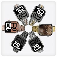 China PVD Coated Metal Watch Band for Apple Watch Ultra 3 2 Series 11 10 9 Se 3 2 46mm 49mm Stainless Steel Silver Link Bracelet for sale