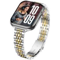 China PVD Coated Metal Watch Band for Apple Watch Ultra 3 2 Series 11 10 9 Se 3 2 46mm 49mm Stainless Steel Silver Link Bracelet for sale