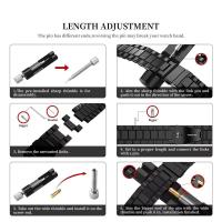 China Modern Silver Metal Watch Band for Apple Watch Series 11 10 9 8 Ultra 3 2 46mm 49mmStainless Steel Replacement Strap Men for sale