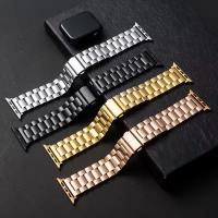 China Heavy Duty Stainless Steel Watch Band for Apple Watch Ultra 3 2 Series 11 10 9 8 7 46mm 49mm Silver Metal Strap for Men Women for sale