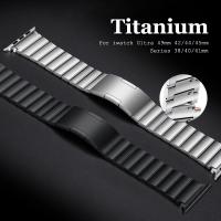 China Eraysun Titanium Watch Strap Ultra 2 I Watch 8/9/10 Custom Breathable Adjustable Metal Luxury 42/44/45/49mm for Apple Watch Band for sale