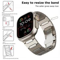 China Eraysun Hot Selling Shiny Ellipse Clasp  Butterfly Buckle Titanium Watch Band for Apple  Watch for sale