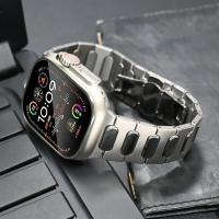 China Eraysun Hot Selling Shiny Ellipse Clasp  Butterfly Buckle Titanium Watch Band for Apple  Watch for sale
