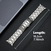 China Eraysun Hot Selling Shiny Ellipse Clasp  Butterfly Buckle Titanium Watch Band for Apple  Watch for sale