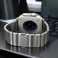 China Luxury Large Grains Magnetic Buckle Titanium 42/44/45/4649mm Watch Band for Apple Series 11/10/9/8/7 Watch Strap for sale
