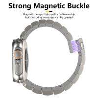China Luxury Large Grains Magnetic Buckle Titanium 42/44/45/4649mm Watch Band for Apple Series 11/10/9/8/7 Watch Strap for sale