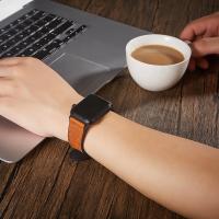 China ERAYSUN Vintage Genuine Leather Watch Band for Apple Watch Series 9 Ultra 2  41mm 45mm 49mm Leather Watch Strap for sale