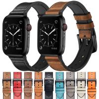 China ERAYSUN Vintage Genuine Leather Watch Band for Apple Watch Series 9 Ultra 2  41mm 45mm 49mm Leather Watch Strap for sale