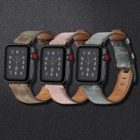 China Eraysun Leather Watch Straps Luxury First Layer Cowhide Sports Smart Genuine Leather Watch Band for Apple Watch Bands 38mm 42mm for sale