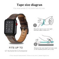 China Eraysun Leather Watch Straps Luxury First Layer Cowhide Sports Smart Genuine Leather Watch Band for Apple Watch Bands 38mm 42mm for sale