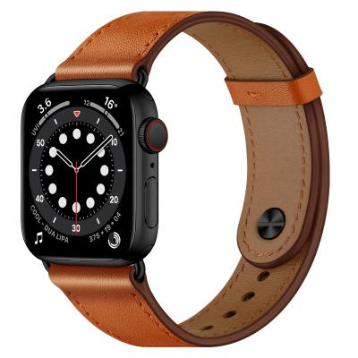 China Eraysun Vintage Leather Band Accessories Genuine Bracelet  for Apple I Watch Bands 3 4 5 SE 6 7 Leather Strap Watches for Men for sale