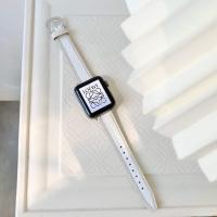 China Genuine Leather Buckle + Canvas D Style Buckle Watch Straps Band for Apple Watch 7 Series IWatch Wristband for sale