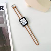 China Genuine Leather Buckle + Canvas D Style Buckle Watch Straps Band for Apple Watch 7 Series IWatch Wristband for sale
