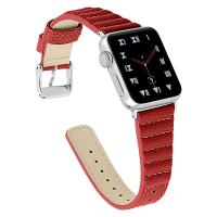 China Nail Line Genuine Leather Strap for Apple Watch Band Series 4 3 2 1 Replacement Wristband for sale