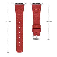 China Nail Line Genuine Leather Strap for Apple Watch Band Series 4 3 2 1 Replacement Wristband for sale