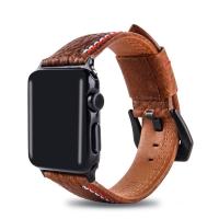 China Classical Genuine Leather Bands for Apple Watch Soft Wristbands With Metal Buckle Compatible Apple Watch Series 4, Series 3/2/1 for sale