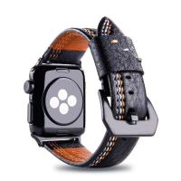 China Classical Genuine Leather Bands for Apple Watch Soft Wristbands With Metal Buckle Compatible Apple Watch Series 4, Series 3/2/1 for sale