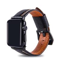 China Classical Genuine Leather Bands for Apple Watch Soft Wristbands With Metal Buckle Compatible Apple Watch Series 4, Series 3/2/1 for sale