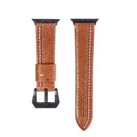 China Classical Genuine Leather Bands for Apple Watch Soft Wristbands With Metal Buckle Compatible Apple Watch Series 4, Series 3/2/1 for sale