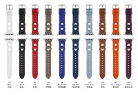 China Eraysun PU Leather Watch Bands for Apple 10/9/8 I Watch 11 Leather 38/40/41mm 42/44/46mm Double Ring Style Watch Strap for sale